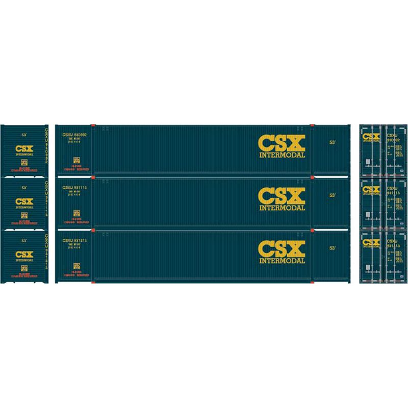 Athearn HO RTR 53' CIMC Container, CSX #1 (3)