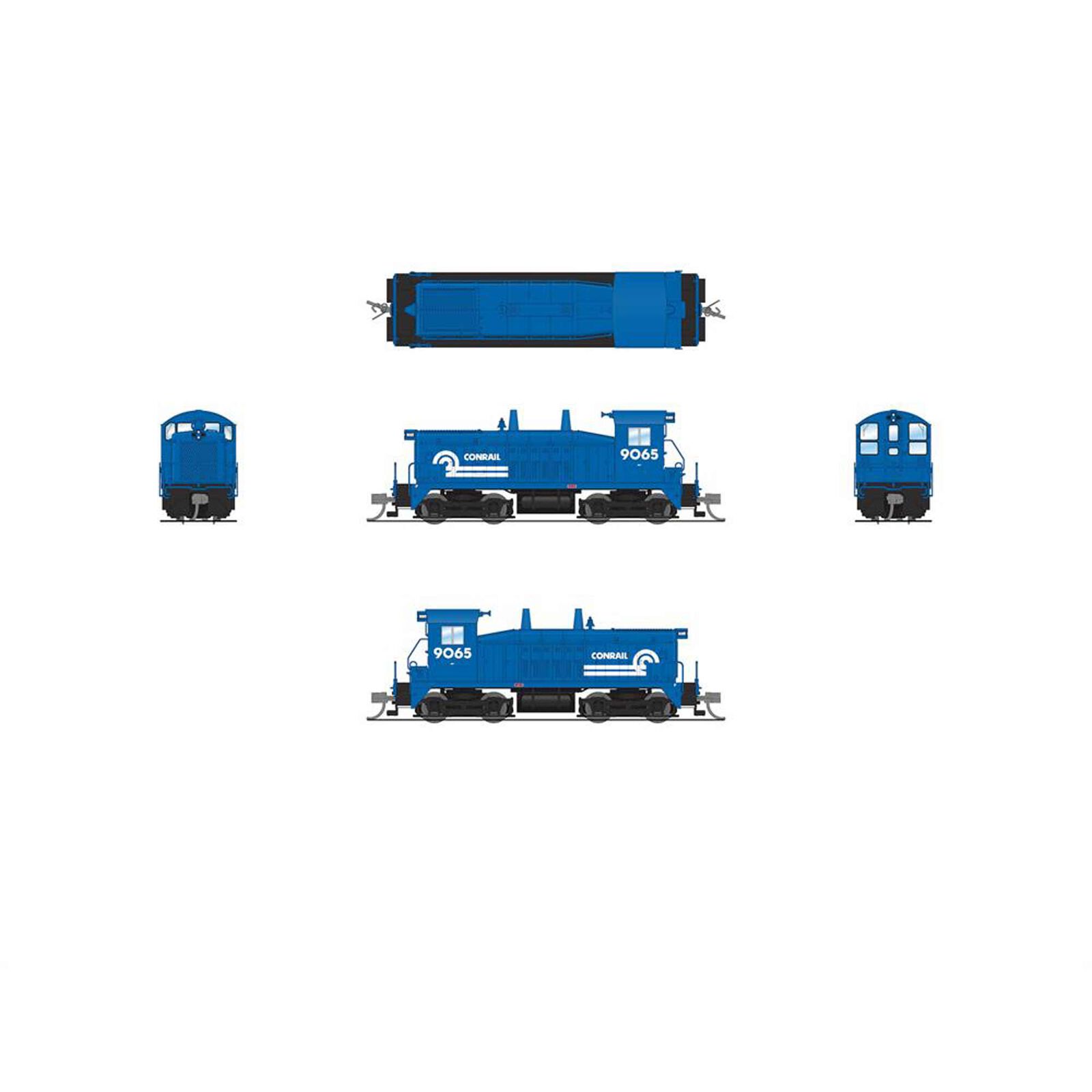 Broadway Limited Imports N EMD SW7 Locomotive, Conrail 9065, Conrail ...