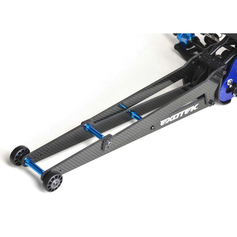 EXOTEK RACING LLC RC Wheelie Bar Set, 12" Carbon Alloy, Adjustable ...