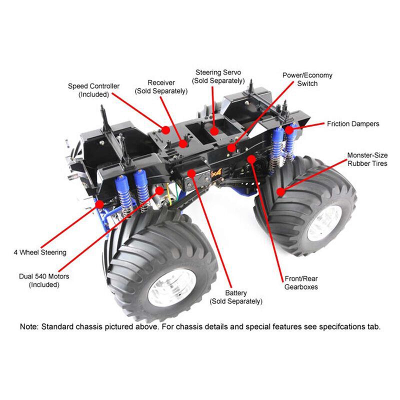 Tamiya 1/10 Super Clod Buster 4X4 Monster Truck Kit, Grey (Limited ...