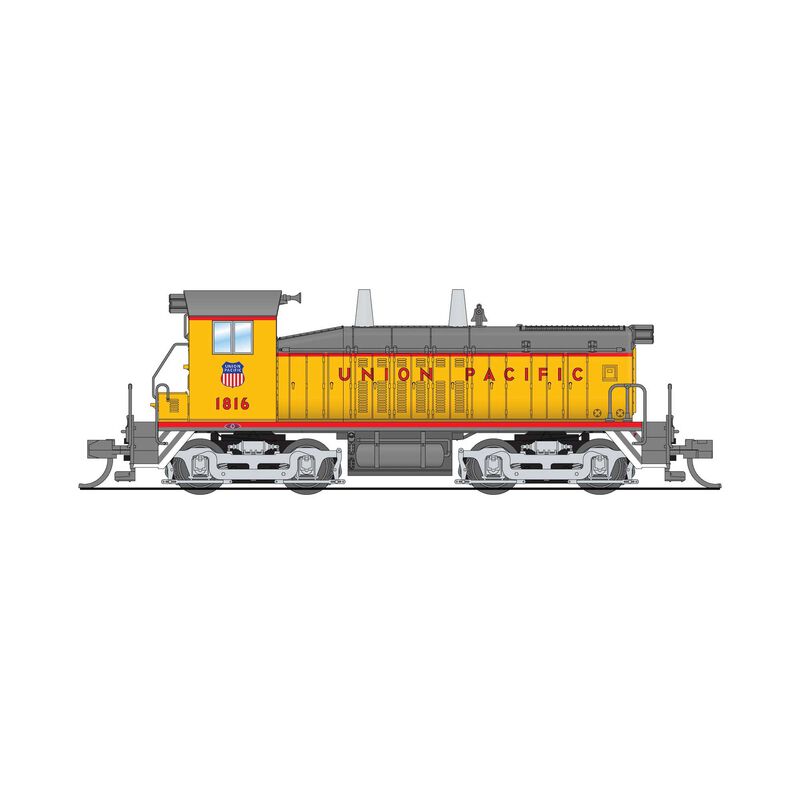 Broadway Limited Imports 9391 EMD SW7 Switcher, UP 1821, Yellow & Gray ...