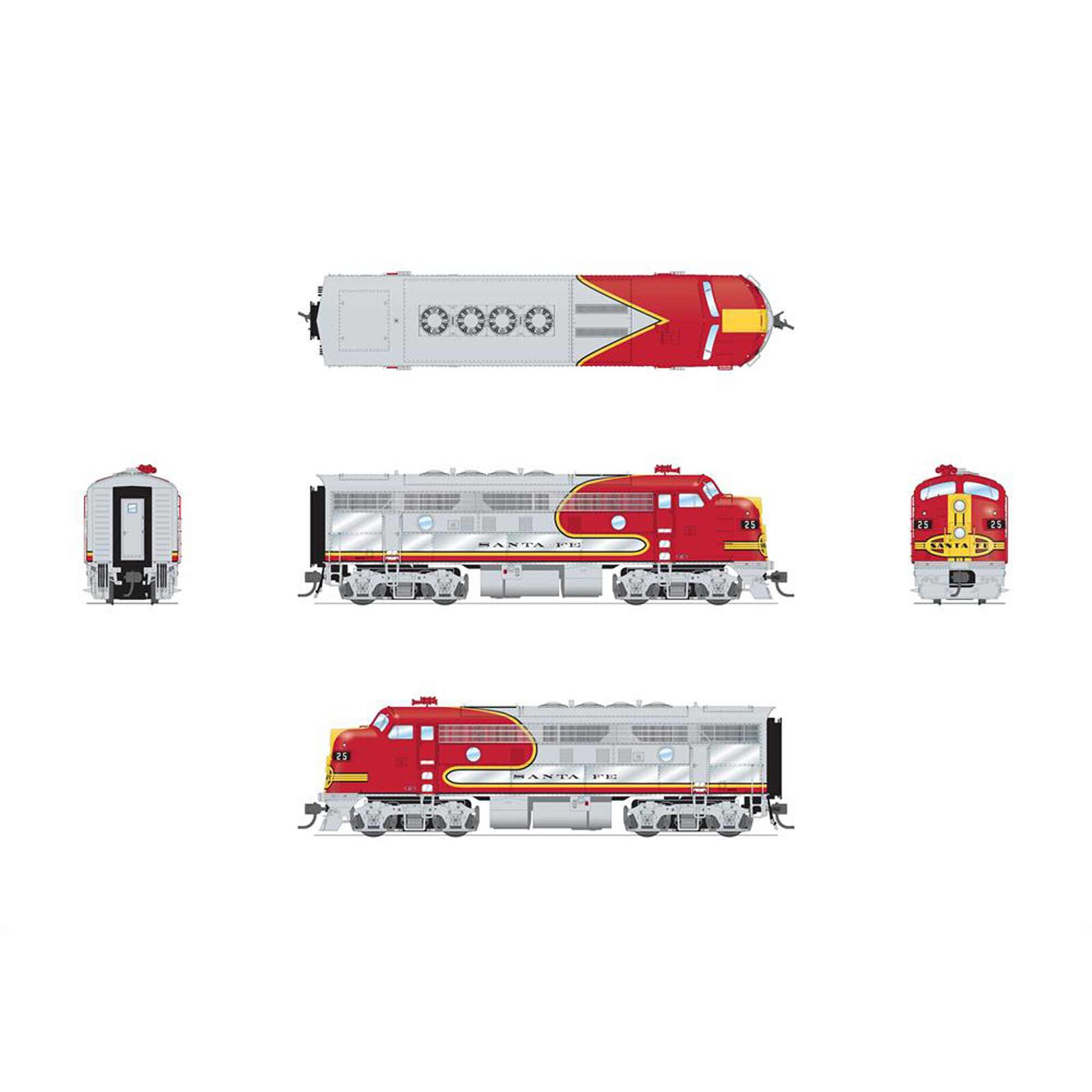 Broadway Limited Imports HO EMD F3A Locomotive, ATSF 26C, Warbonnet ...