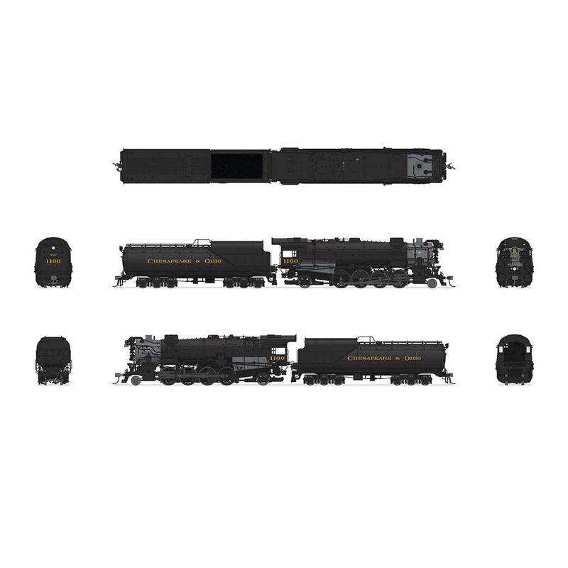 Broadway Limited Imports HO C&O, K-2 Mikado Locomotive, #1177, 16-VC ...