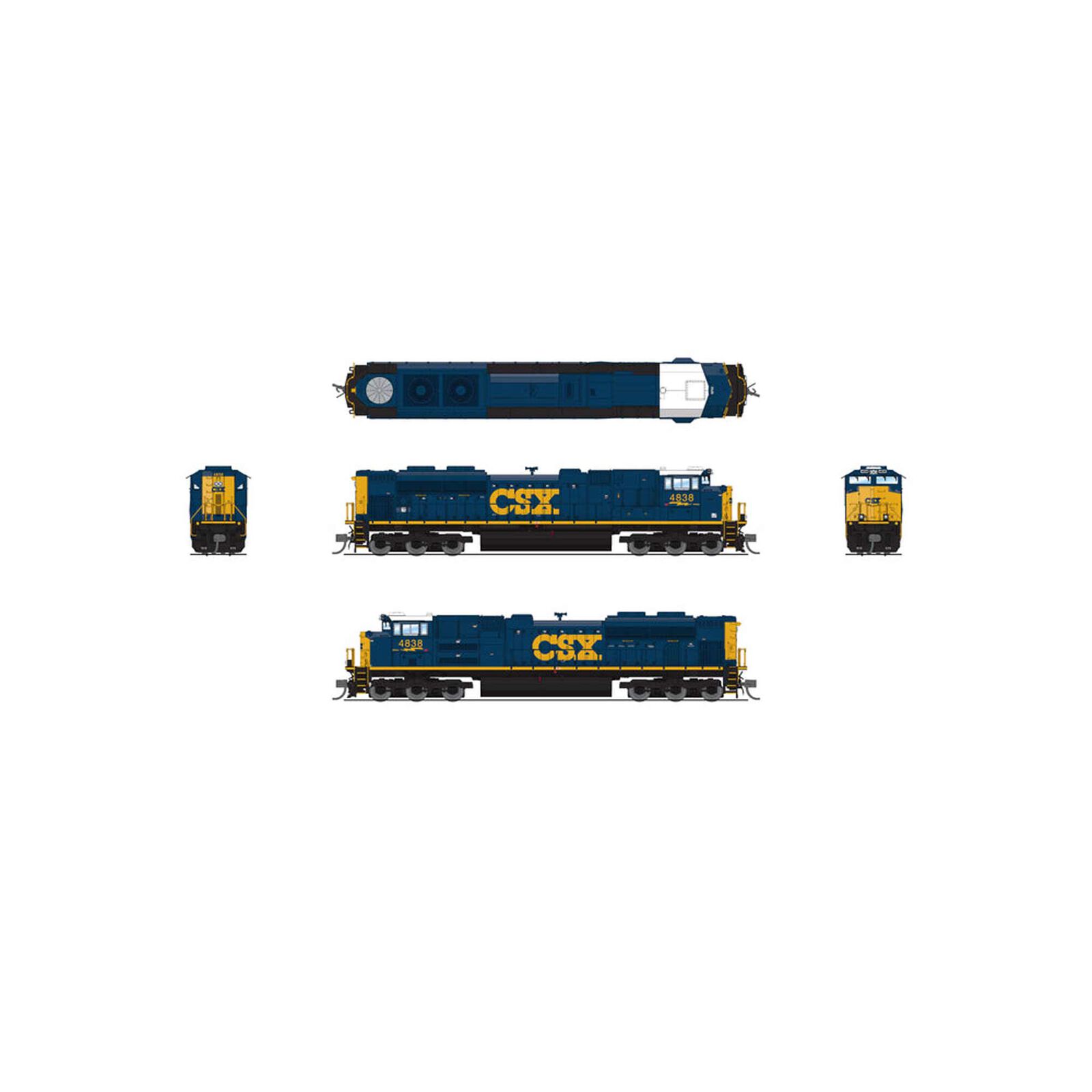 Broadway Limited Imports N EMD SD70ACe Locomotive, CSX 4838, YN3 Scheme ...
