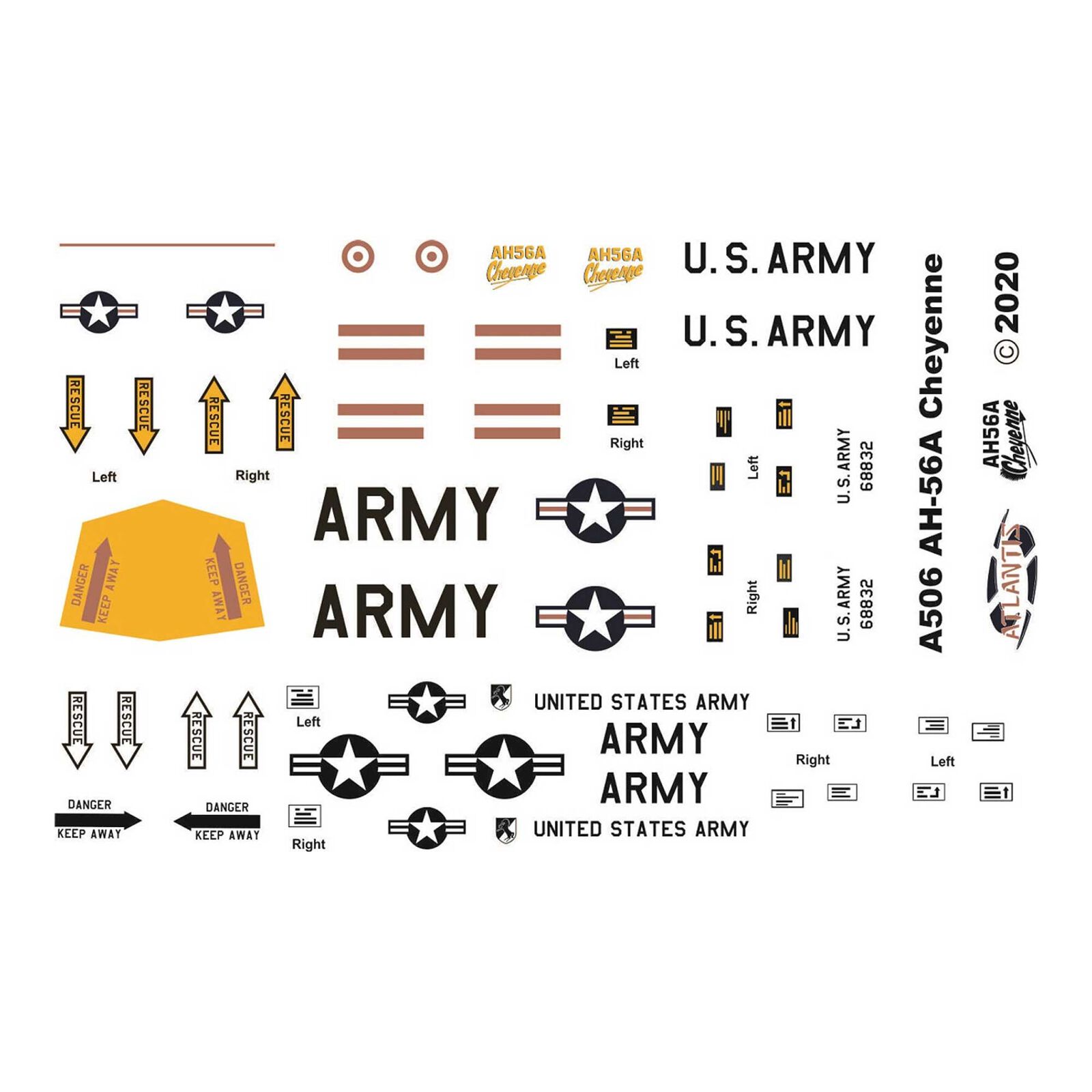 ATLANTIS TOY & HOBBY INC. 1/72 AH-56A Cheyenne Helicopter Model Kit ...