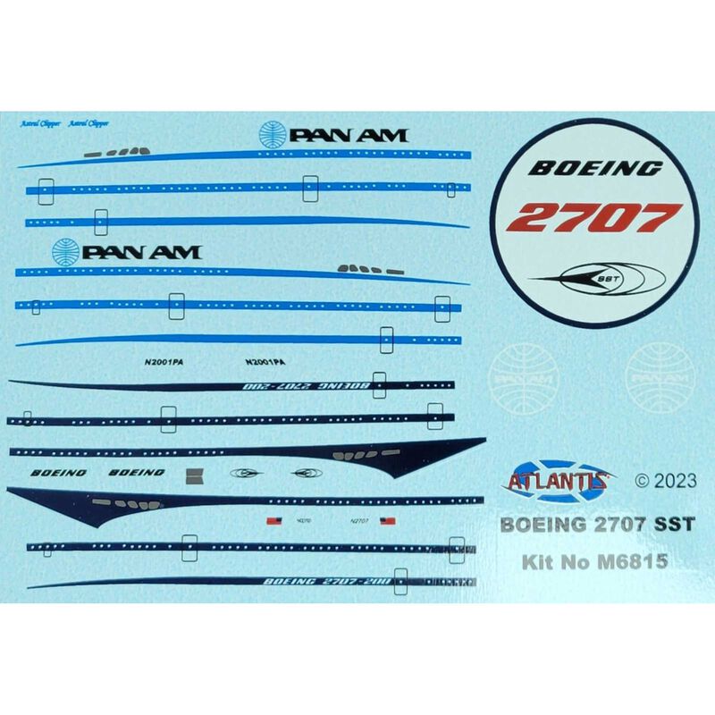 ATLANTIS TOY & HOBBY INC. 1/400 Boeing SST Transport with Boeing Markings