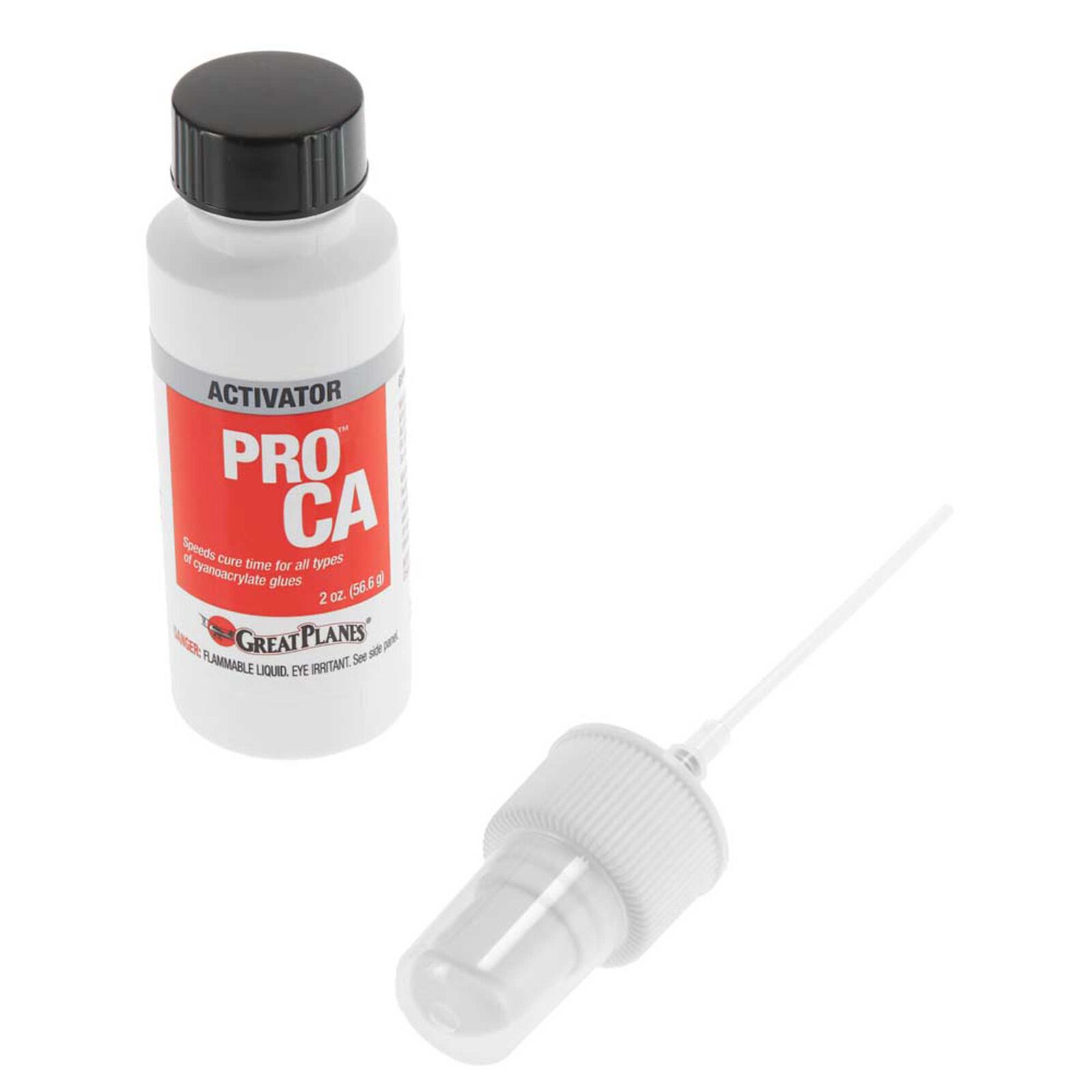 Great Planes Pro CA Foam Safe Activator w Pump 2 oz | Tower Hobbies