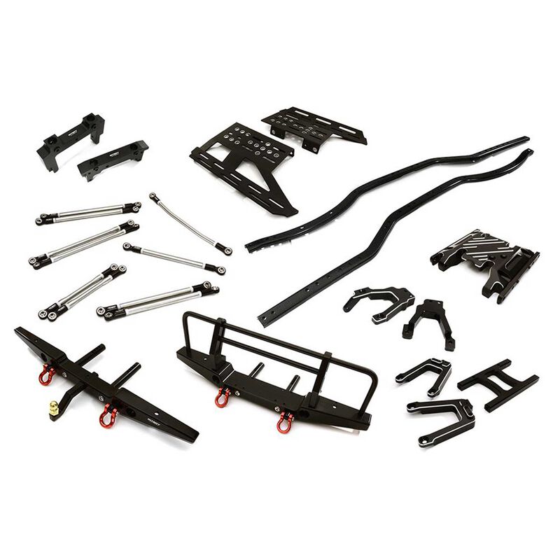 Integy Steel Ladder Frame Chassis Kit with Hop-Ups, Black Side Rails ...