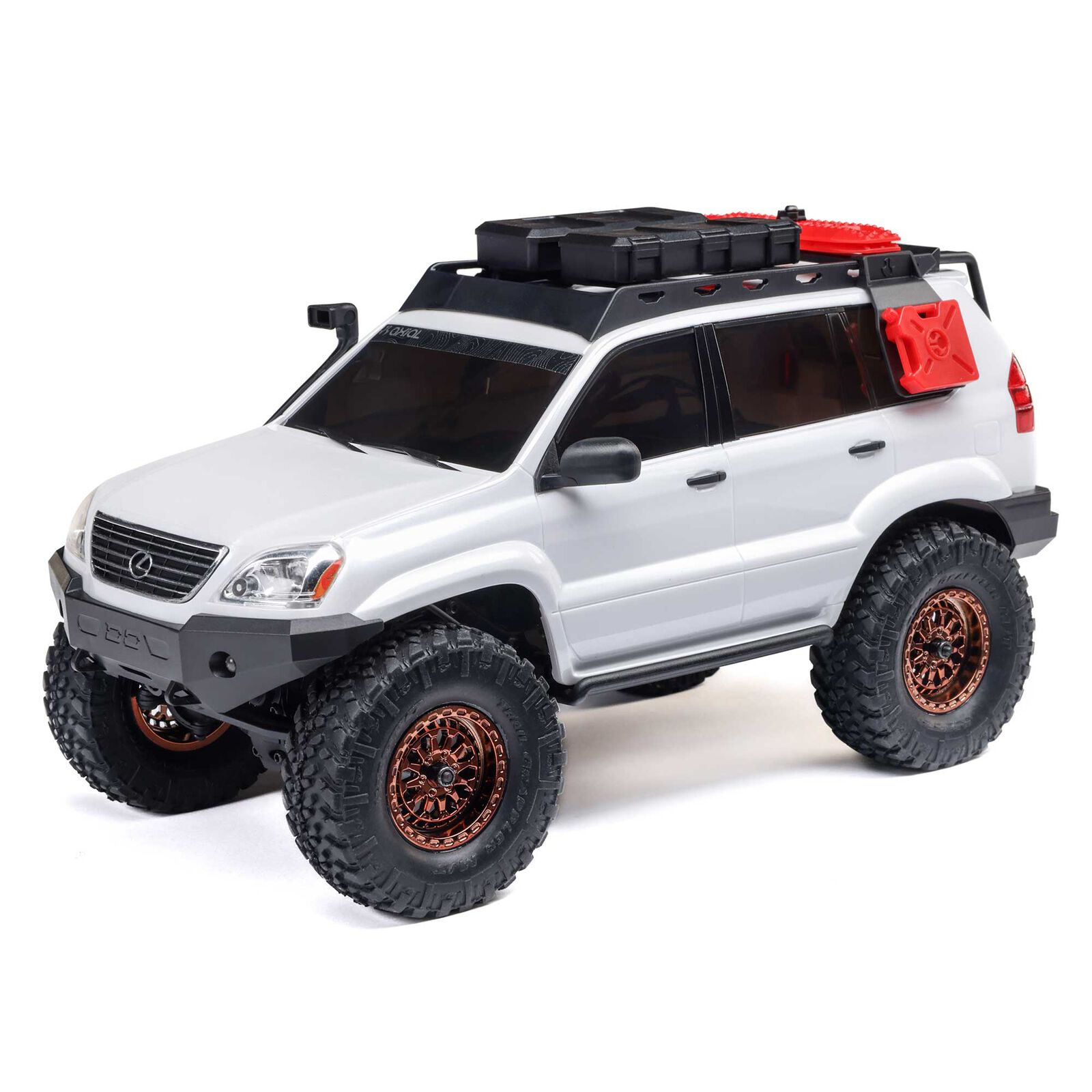 Axial 1/24 SCX24 Lexus GX 470 4X4 RTR Brushed Rock Crawler (Battery & Charger Included), White