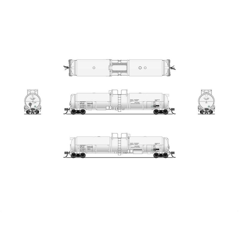 Broadway Limited Imports N Cryogenic Tank Car, UTLX White