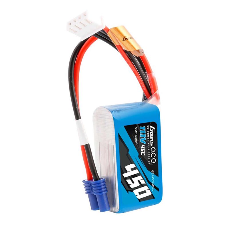 Gens ace 11.1V 450mAh 3S 45C LiPo Battery: EC2
