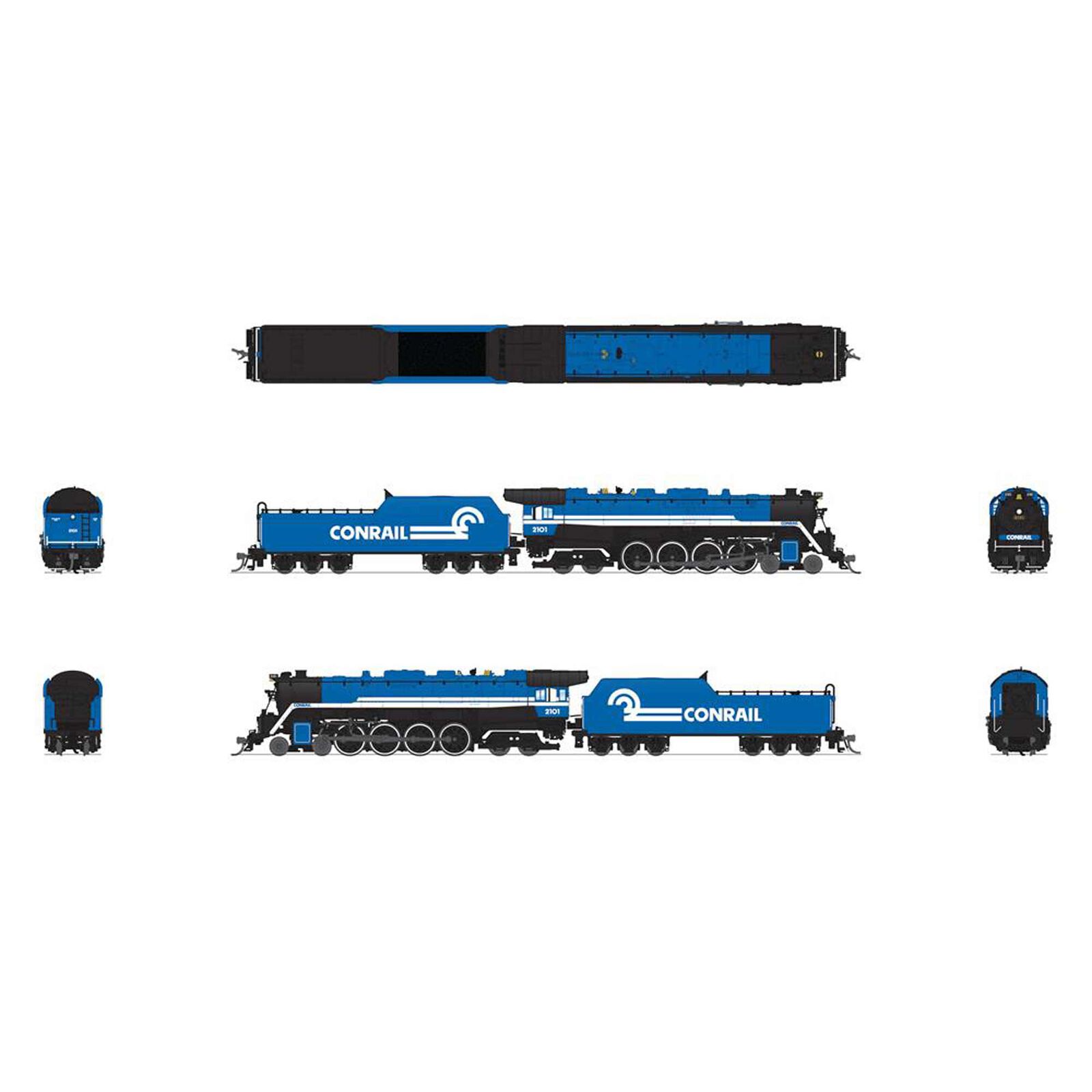 Broadway Limited Imports N, Reading T1 4-8-4 Conrail Steam Spcl #2101 Prgn4