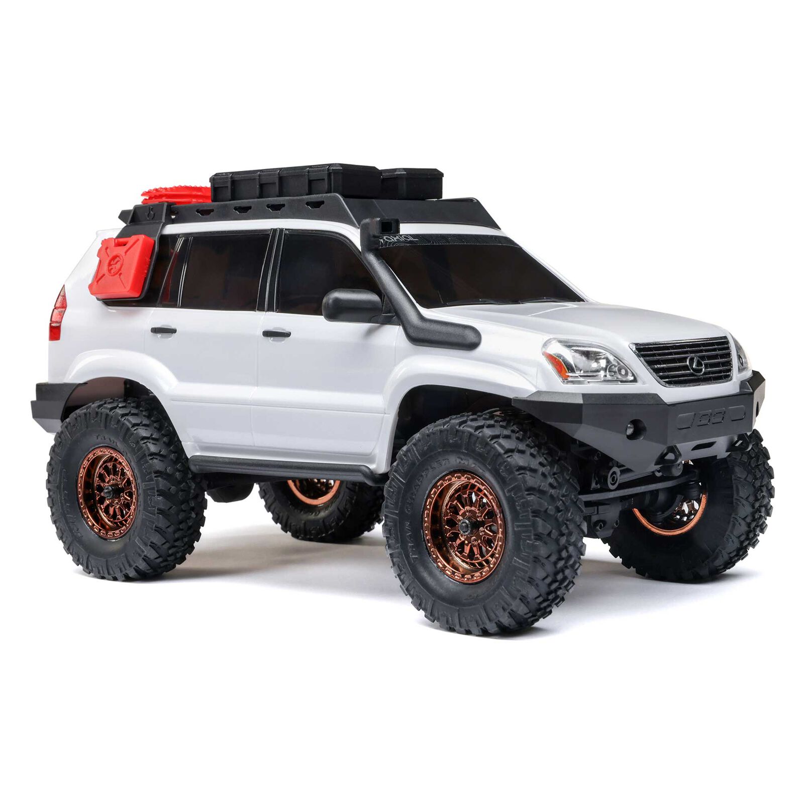 Axial 1/24 SCX24 Lexus GX 470 4X4 RTR Brushed Rock Crawler (Battery & Charger Included), White