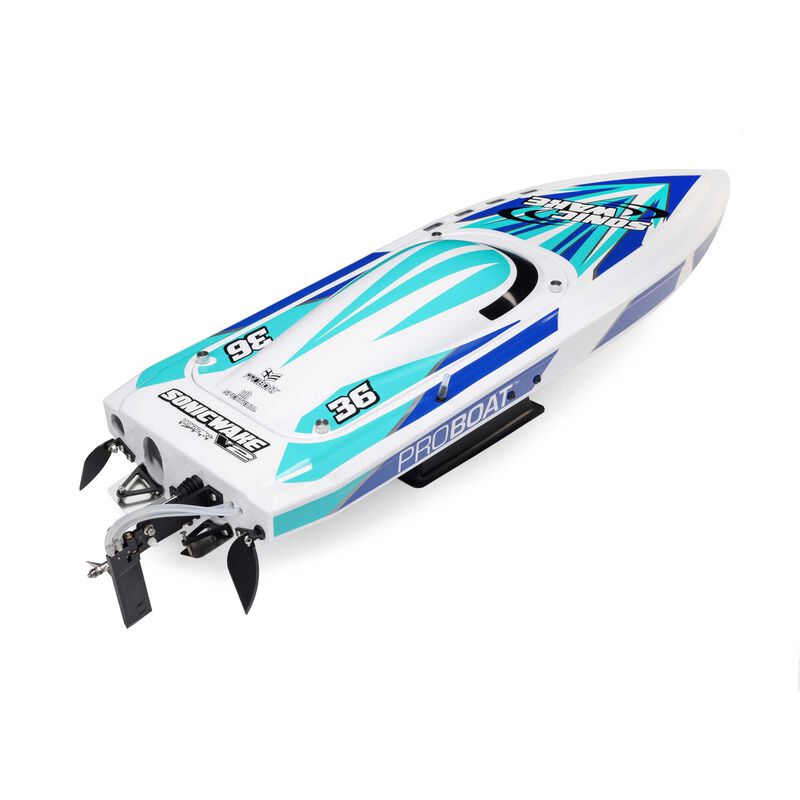 Pro Boat Sonicwake V2 36" Self-Righting Brushless Deep-V RTR, White