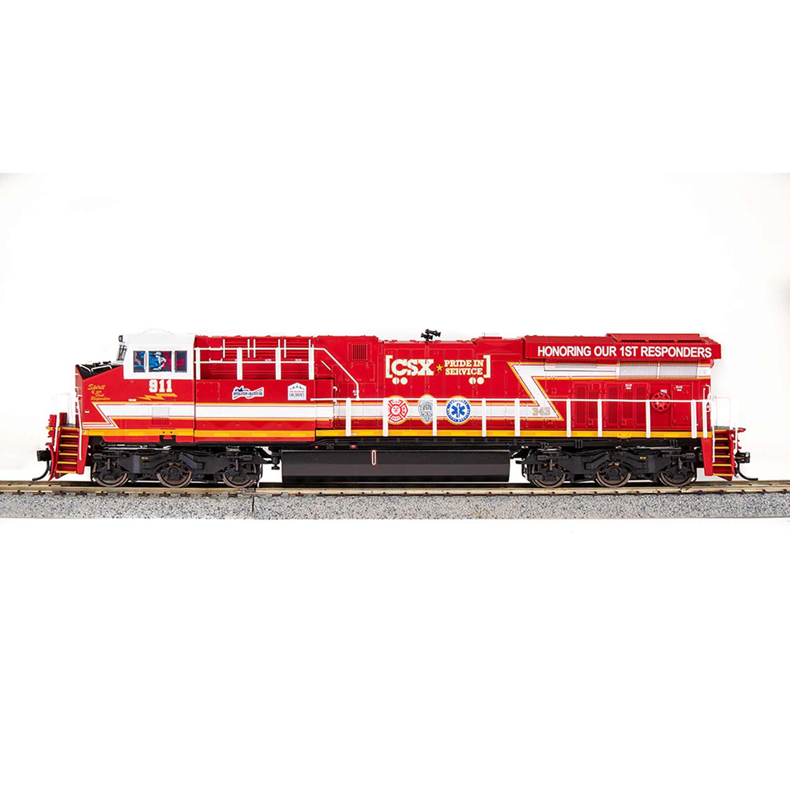 Broadway Limited Imports HO GE ES44AC Locomotive, Pride in Service 1st Responders, Paragon4 CSX ...