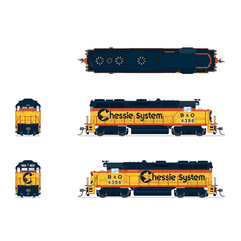 Broadway Limited Imports HO EMD GP35, CSX 4386, Chessie System w/ CSX ...