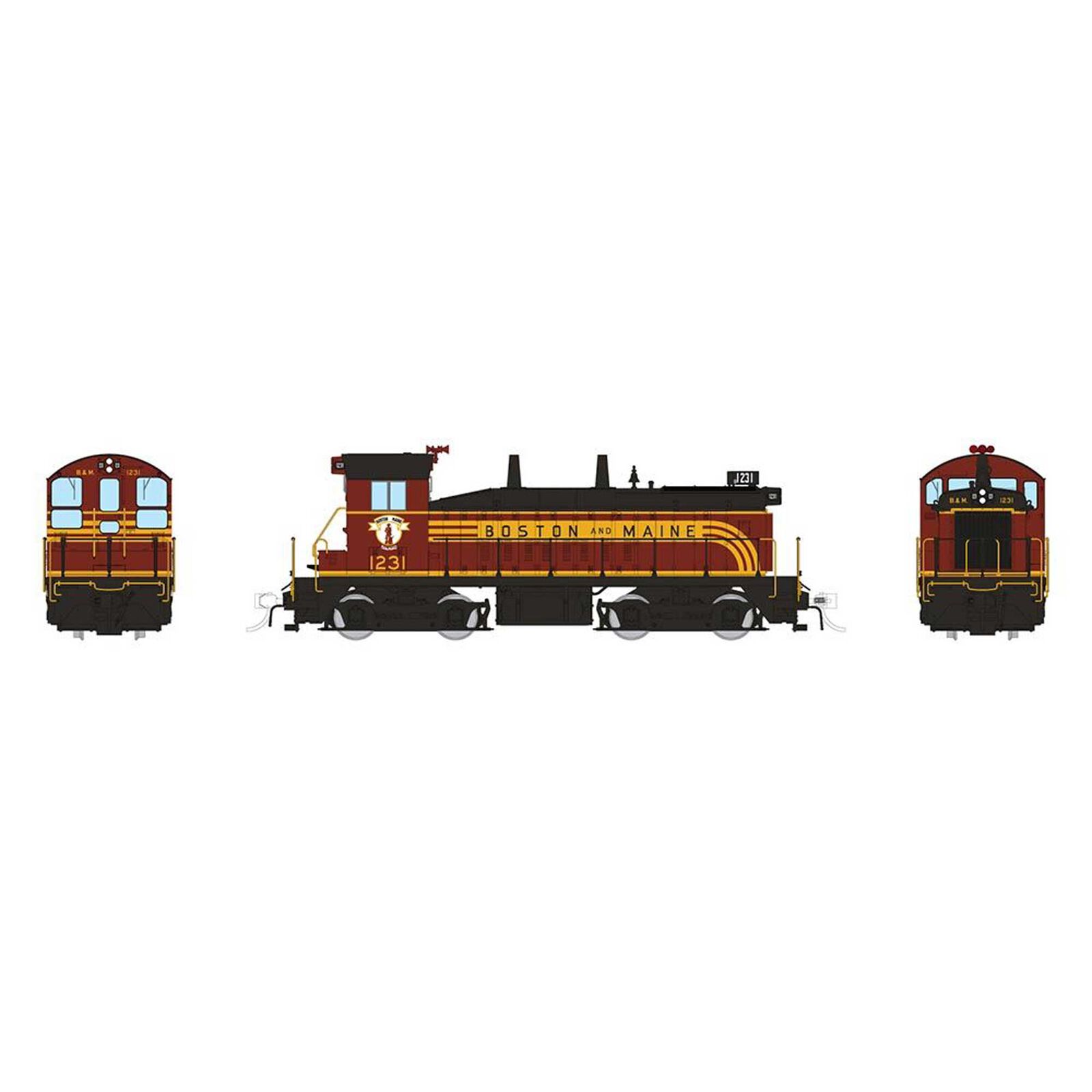 Rapido Trains Inc. HO EMD SW9 (DC/Silent): Boston & Maine - As ...