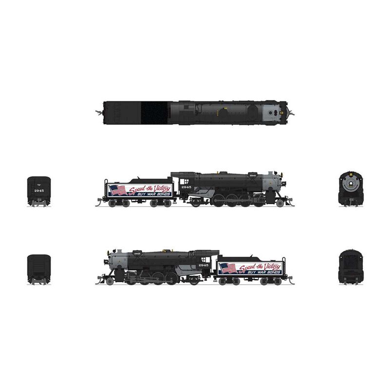 Broadway Limited Imports N USRA Heavy Mikado 2-8-0 Steam Locomotive, War Bonds Billboard, Paragon4