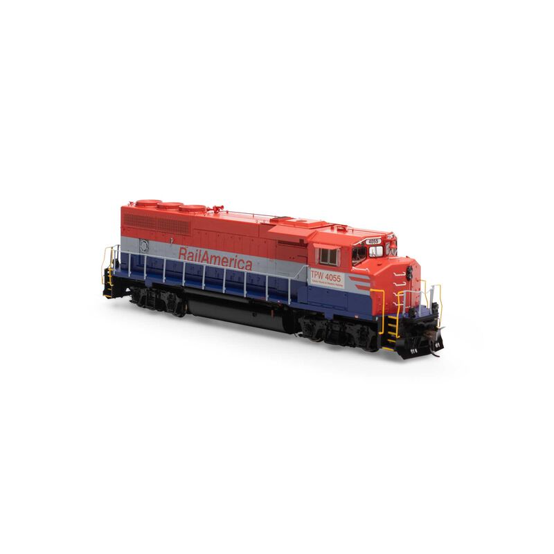 Athearn HO GP40-2L with DCC & Sound, Rail America/TP&W #4055 | Tower ...