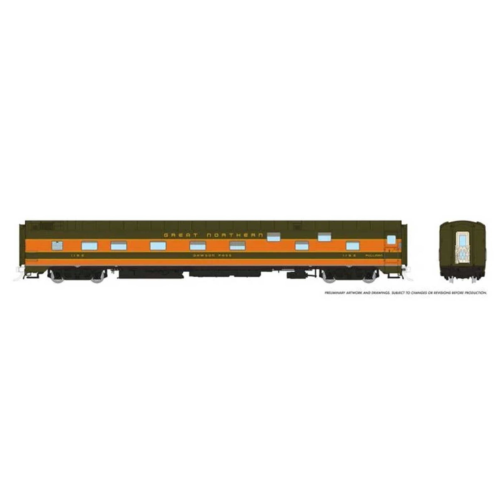 Rapido Trains Inc. HO Duplex Sleeper: Great Northern: #1168 Red Gap ...