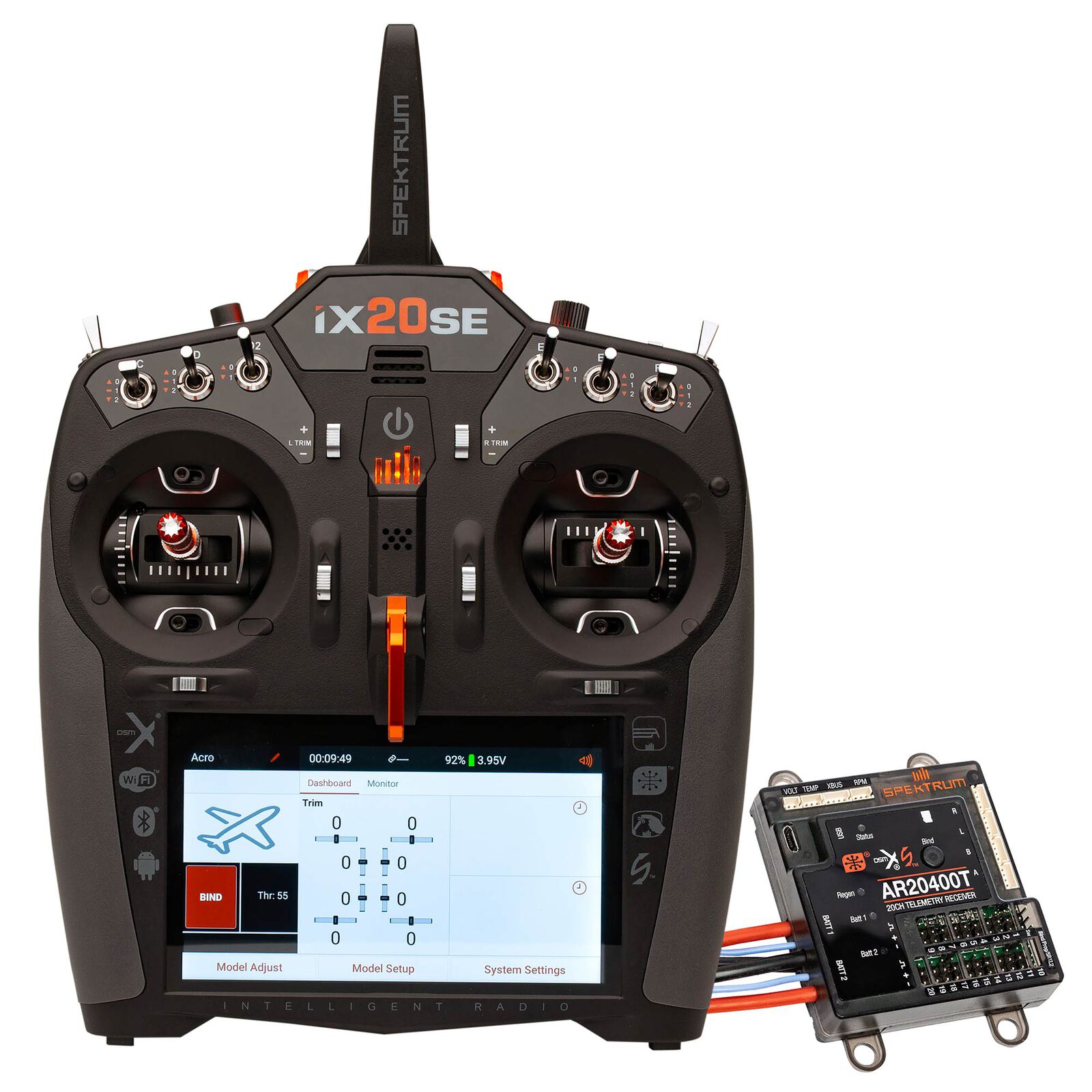 Spektrum iX20SE 20-Channel DSMX Transmitter Combo with AR20400T ...
