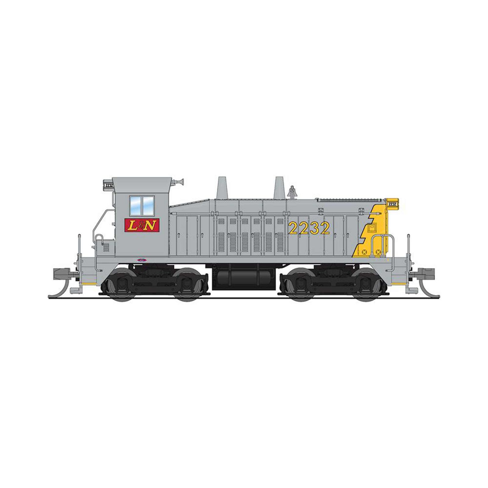 Broadway Limited Imports N EMD SW7 Locomotive, L&N 2232, Gray & Yellow ...