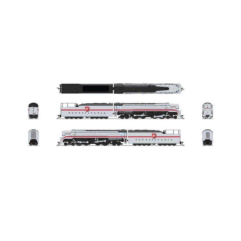 Broadway Limited Imports N PRR T1 Duplex Locomotive, Silver with Red ...