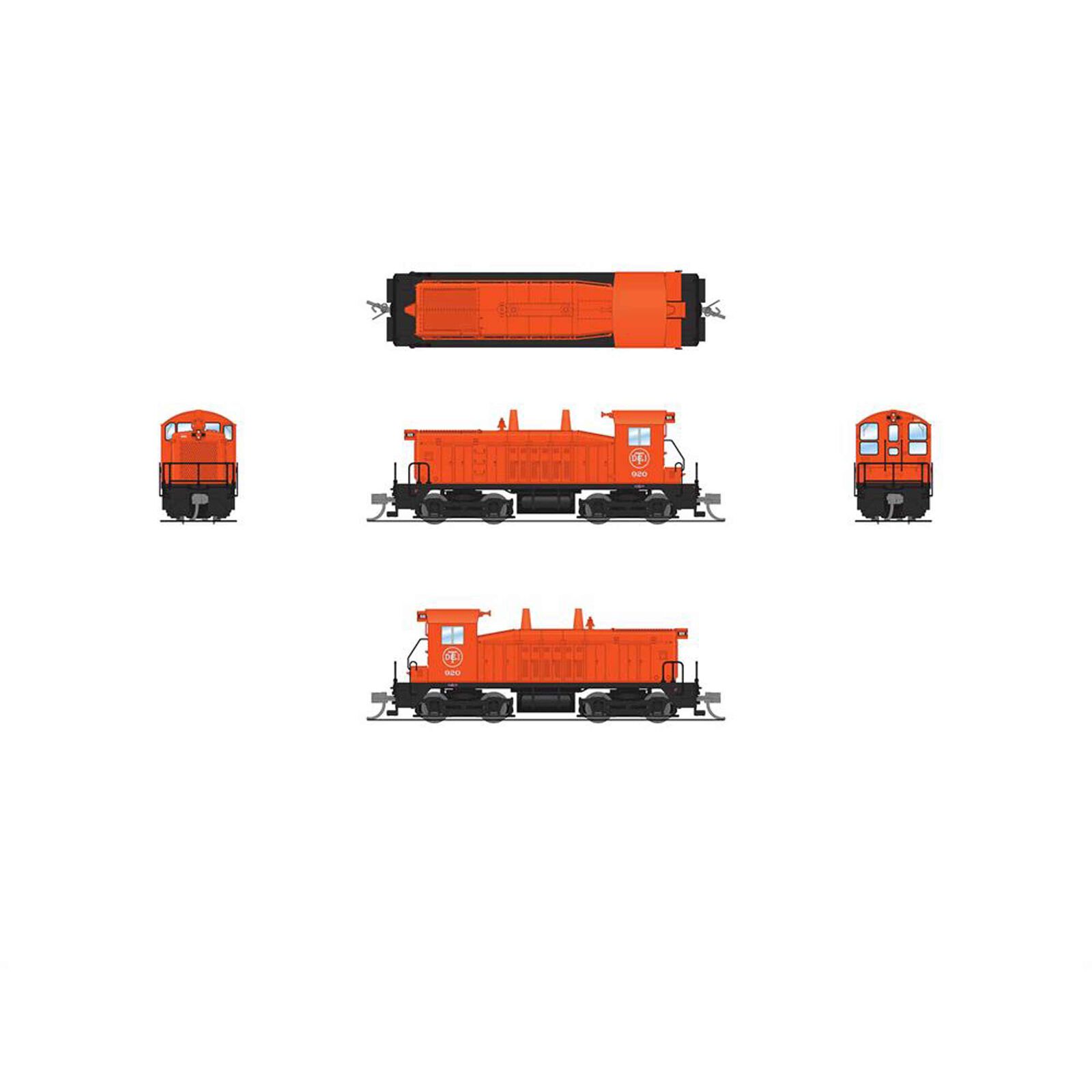 Broadway Limited Imports N EMD SW7 Locomotive, DT&I 923, Orange with ...