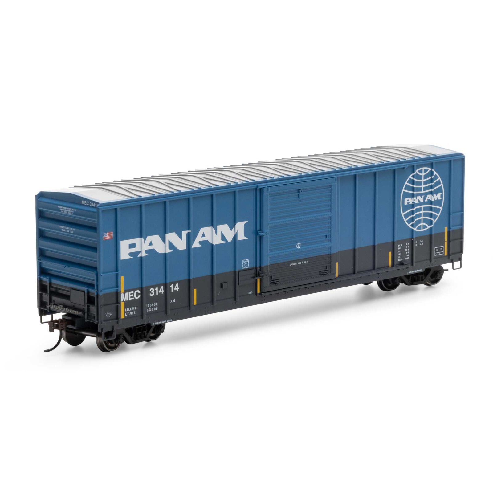 Athearn HO 50' FMC 5347 Box, MEC / Pan Am #31414