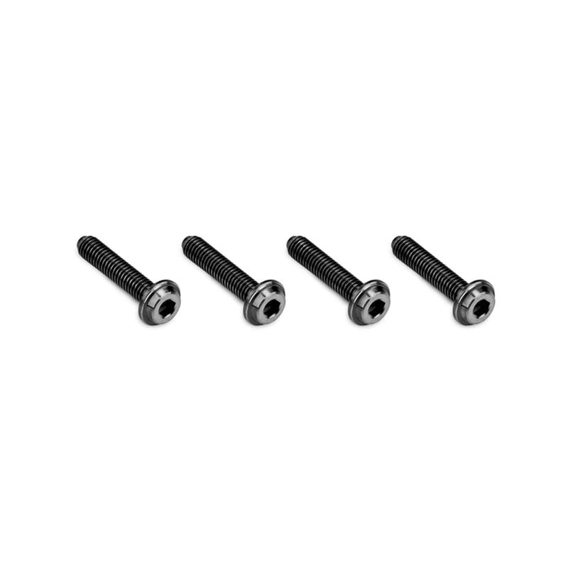 JConcepts, Inc. 3x14mm Top Hat Titanium Screw, Stealth Black (4)