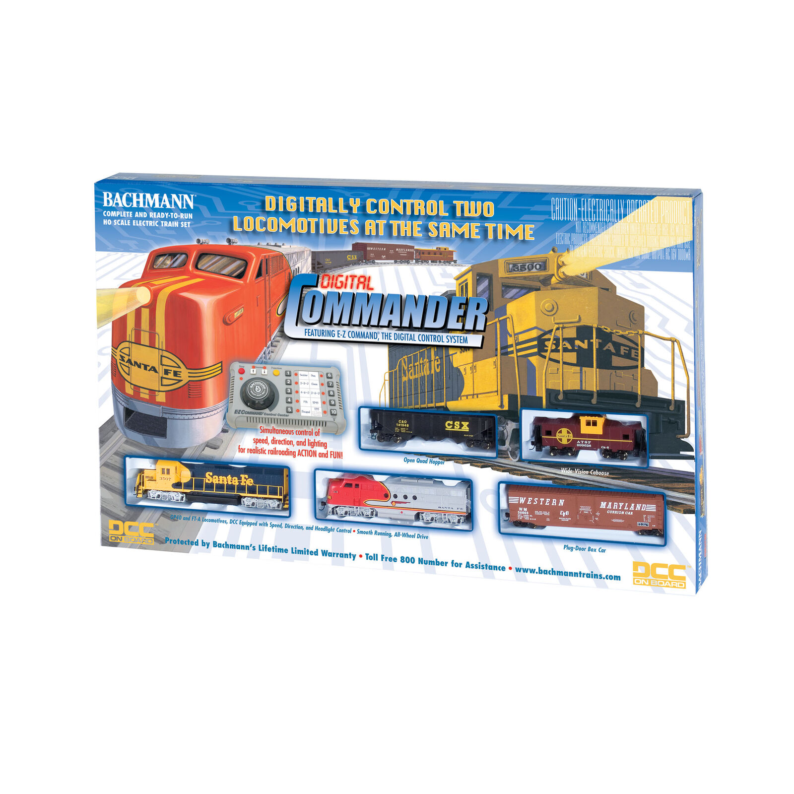 Bachmann Industries HO Scale Digital Commander Deluxe Train Set with ...