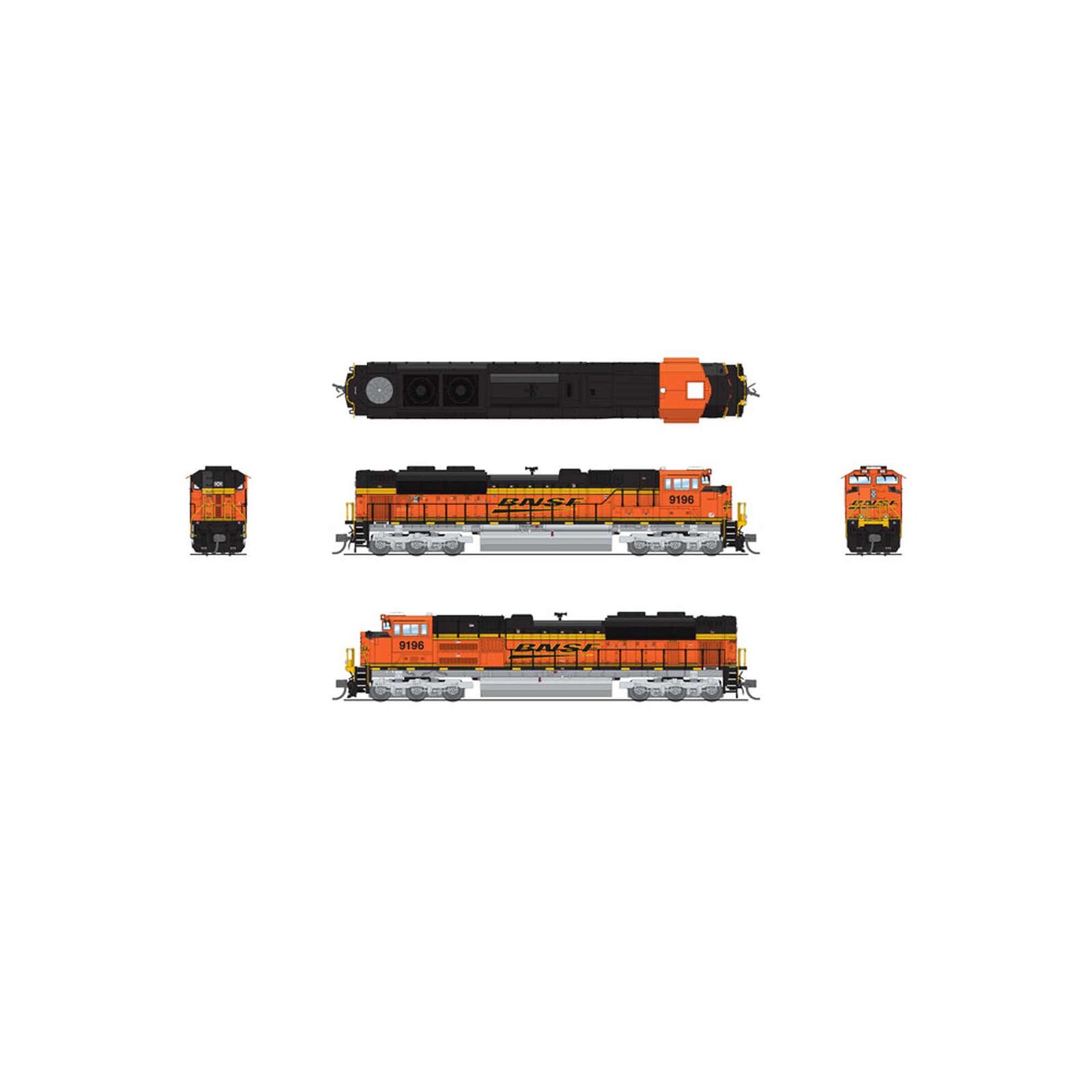 Broadway Limited Imports N EMD SD70ACe Locomotive, BNSF 9196 | Tower ...