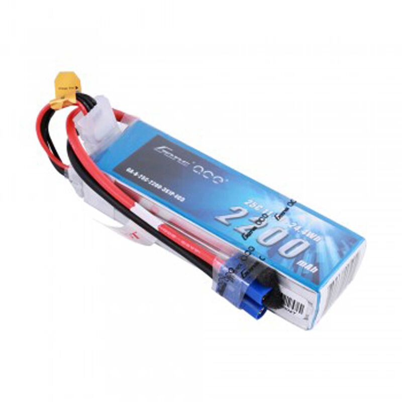 Gens ace 11.1V 2200mAh 3S 25C LiPo Battery, EC3 | Tower Hobbies