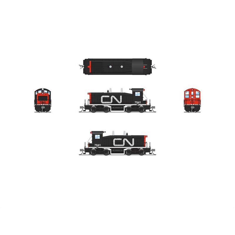 Broadway Limited Imports N EMD NW2 Locomotive, CN 7957, Noodle Scheme ...
