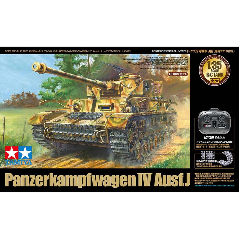 Tamiya 1/35 RC German Tank Panzerkampfwagen IV Ausf.J (w/Control Unit ...