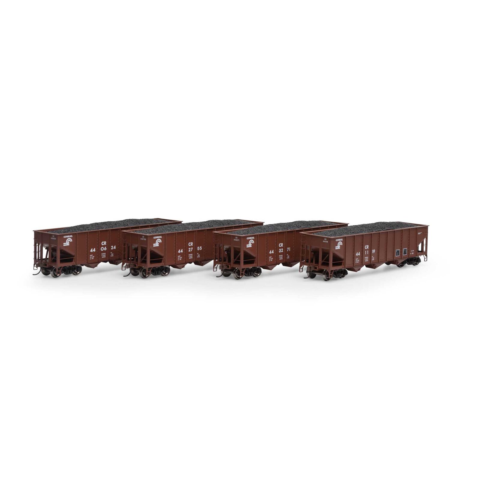 Athearn HO RTR 40' 3-Bay Ribbed Hopper with Load, CR (4) | Tower Hobbies