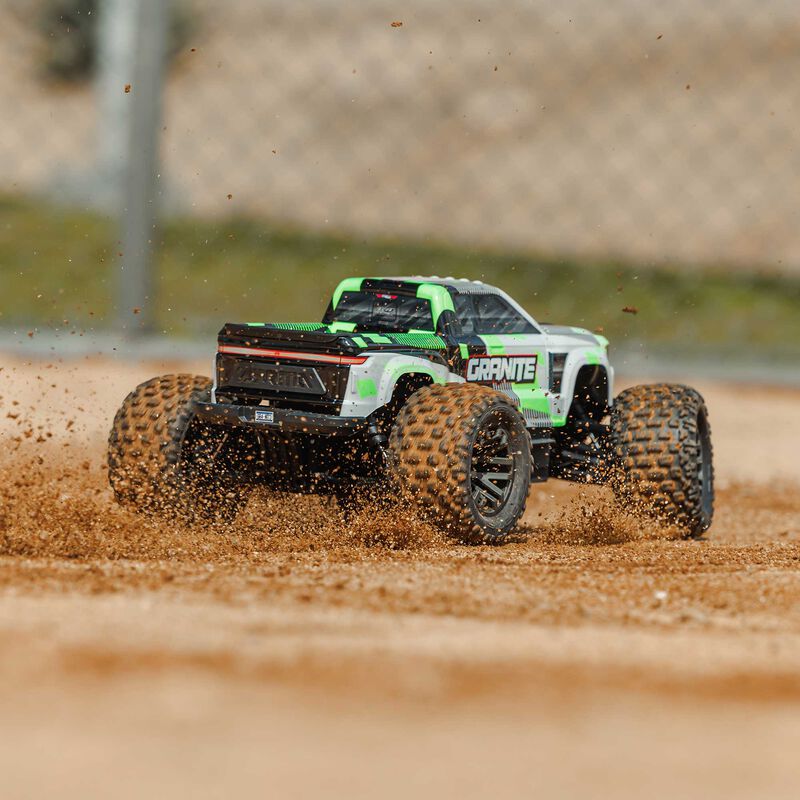 ARRMA 1/10 GRANITE MEGA 665 4X4 RTR Brushed Monster Truck, Green ...
