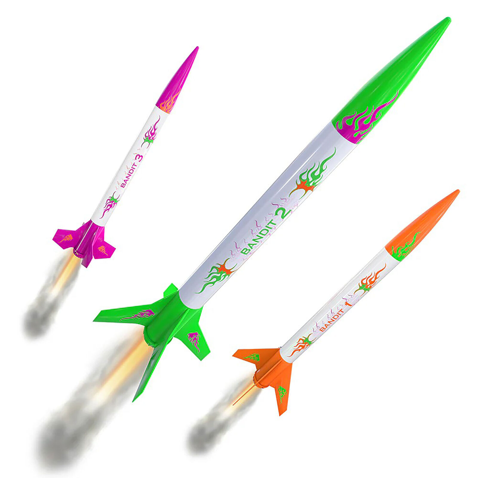 Estes 3 Bandits Mini Model Rocket Kit Set | Tower Hobbies