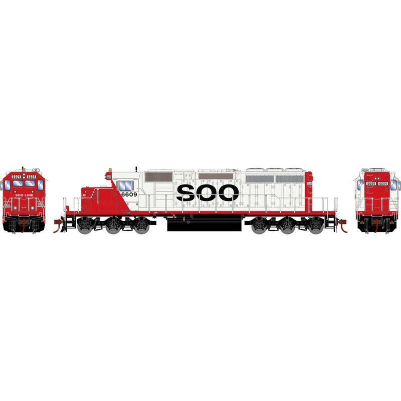 Athearn HO EMD SD40-2 Locomotive with DCC & Sound, SOO #6609