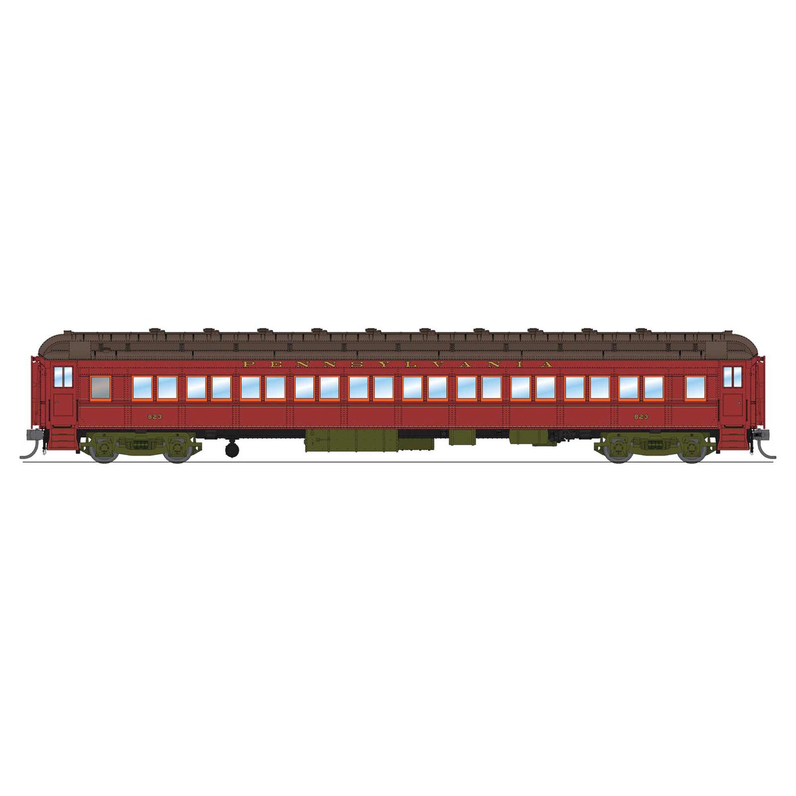 Broadway Limited Imports HO PRR Heavyweight 5-Car Passenger Set Late ...