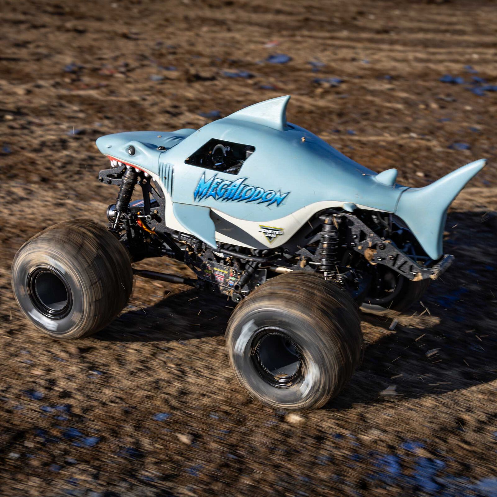 Losi 1/18 Mini LMT Megalodon 2S 4X4 RTR Brushed Monster Truck (Battery ...