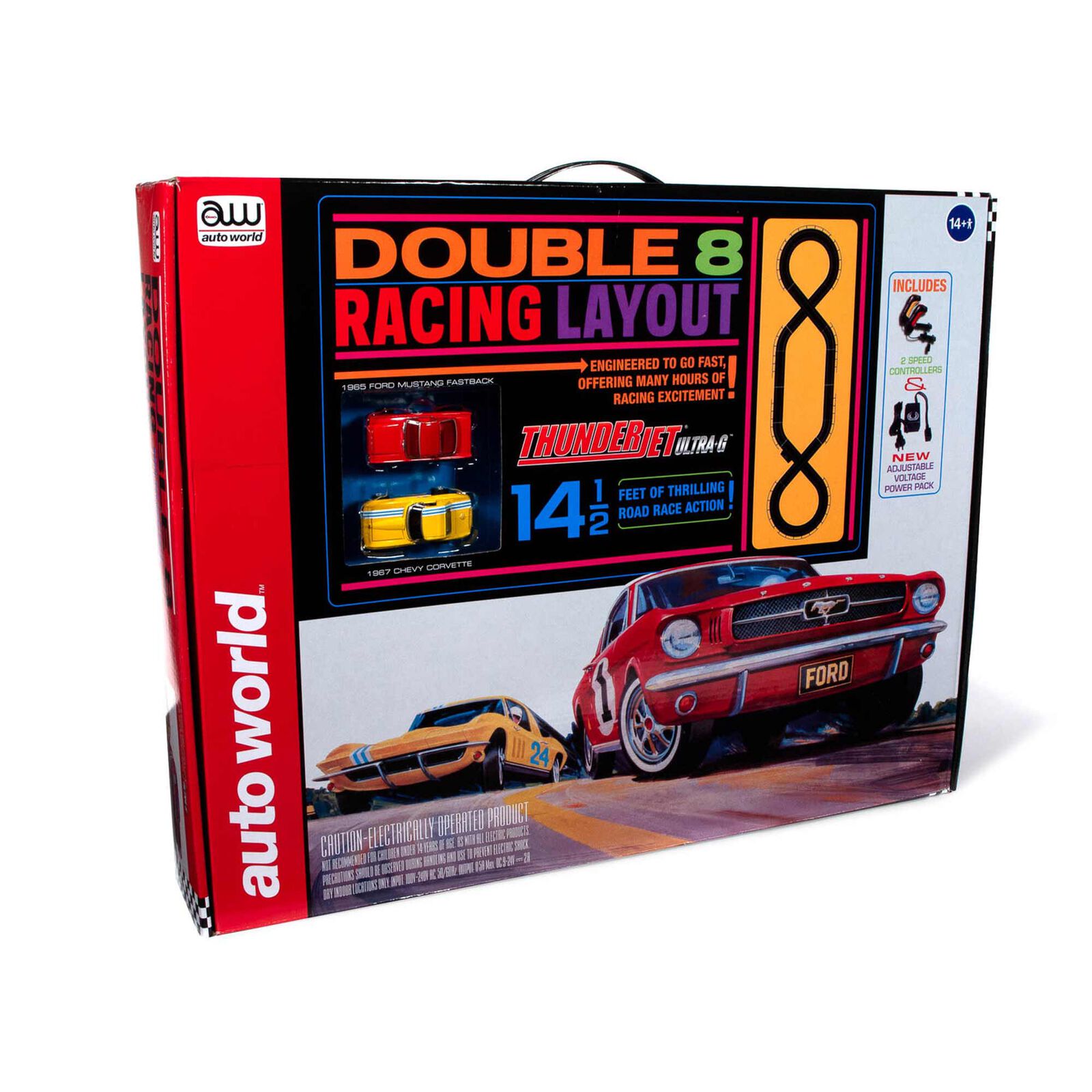 Round 2, LLC 14.5' Double 8 Racing Slot Race Set