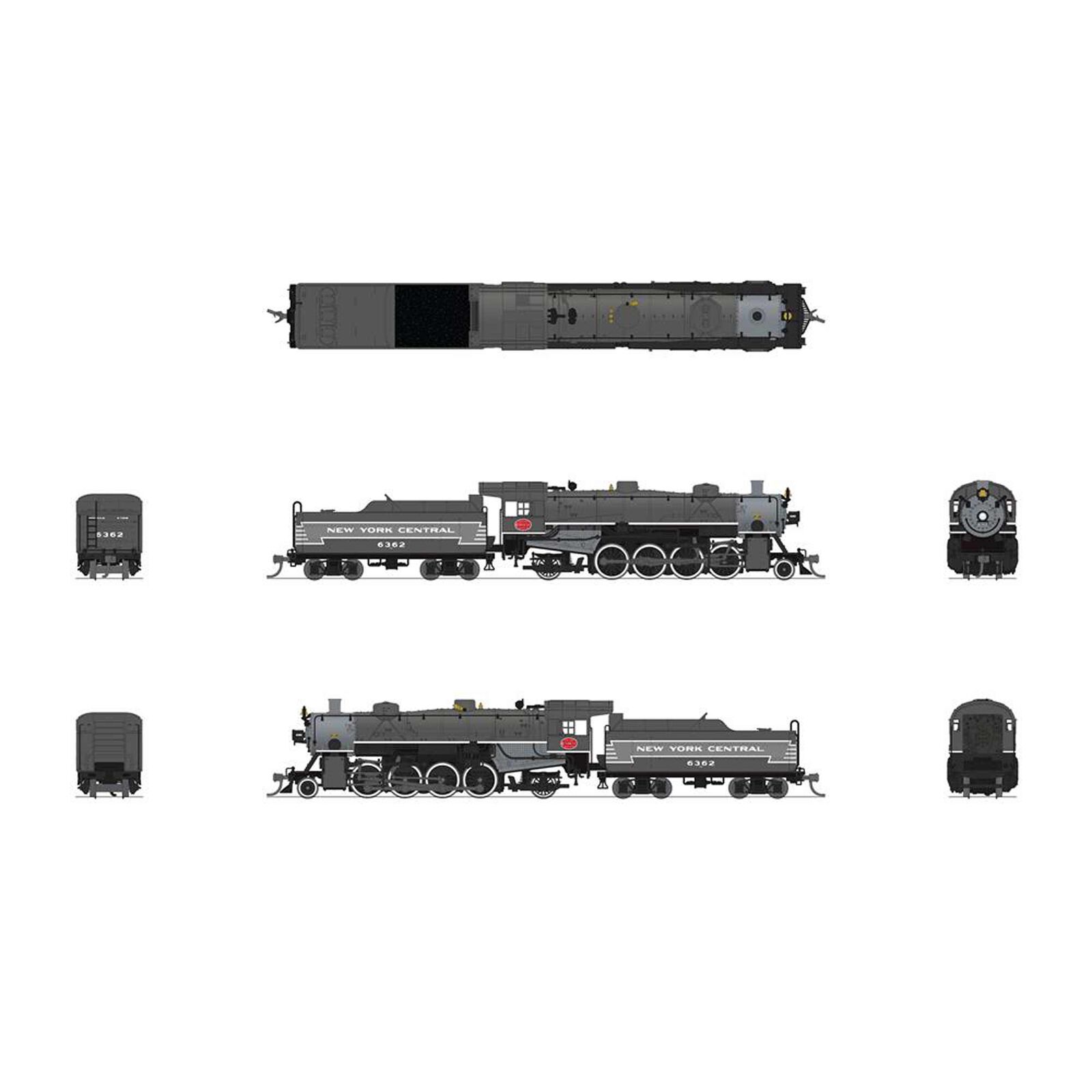 Broadway Limited Imports N USRA Light Mikado 2-8-0 Steam Locomotive, NYC 6365 Two-Tone Gray Paragon4