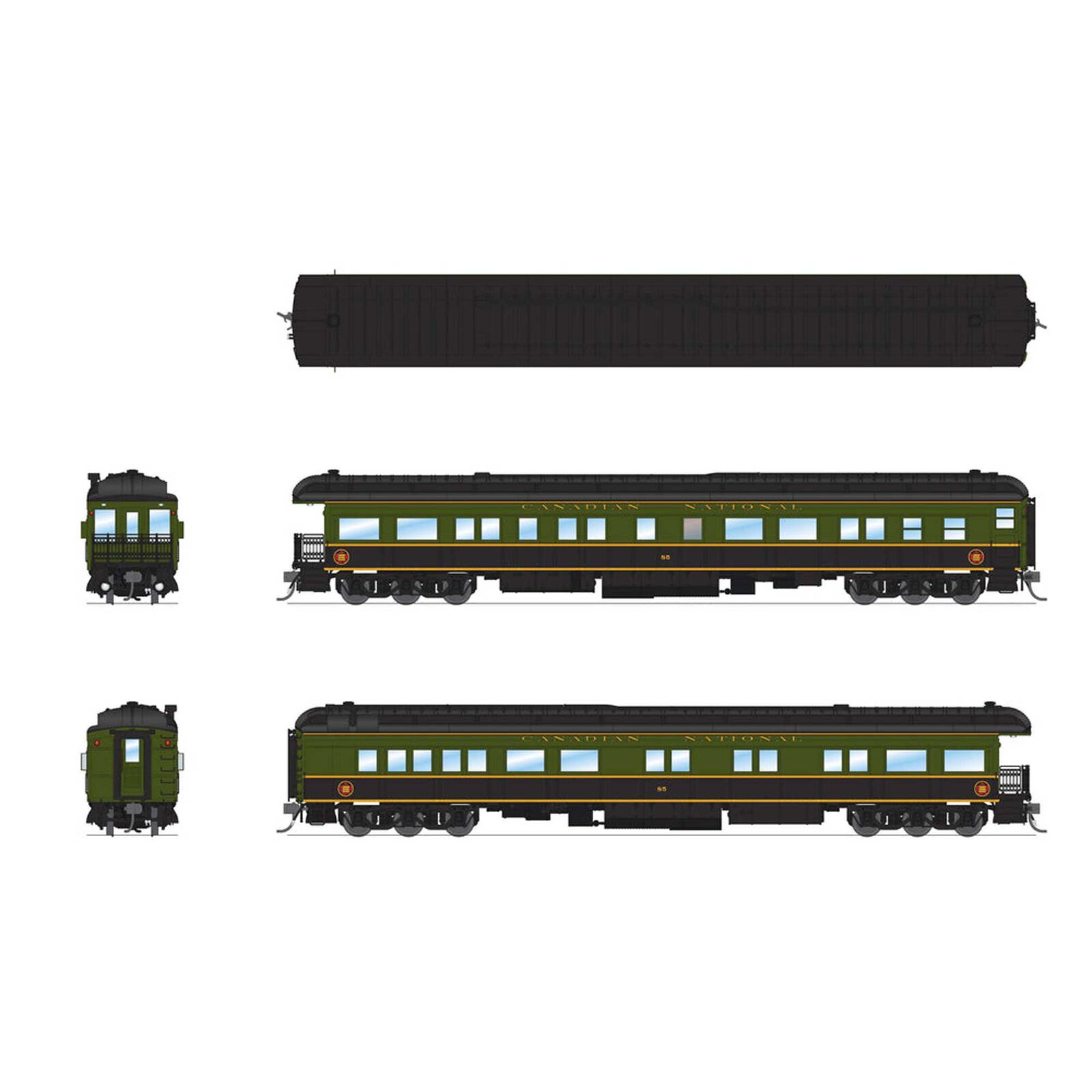 Broadway Limited Imports HO Scale CN Heavyweight 5-Car Passenger Set ...