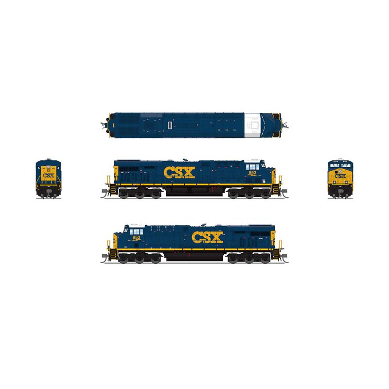 Broadway Limited Imports N GE ES44AC Locomotive, CSX 876, YN3 Paint