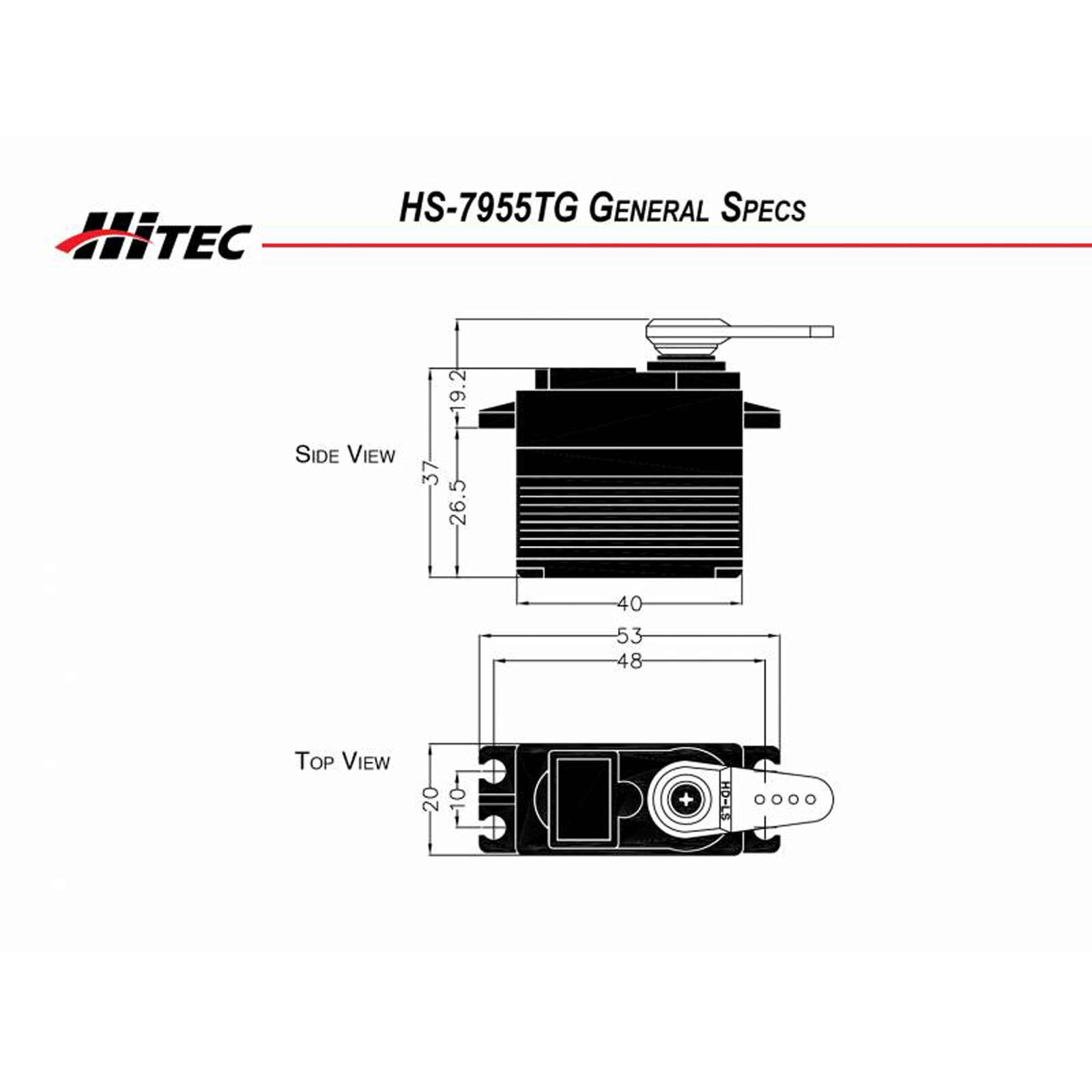 Hitec RCD Inc. HS-7955TG High Resolution High Torque Servo: Universal ...