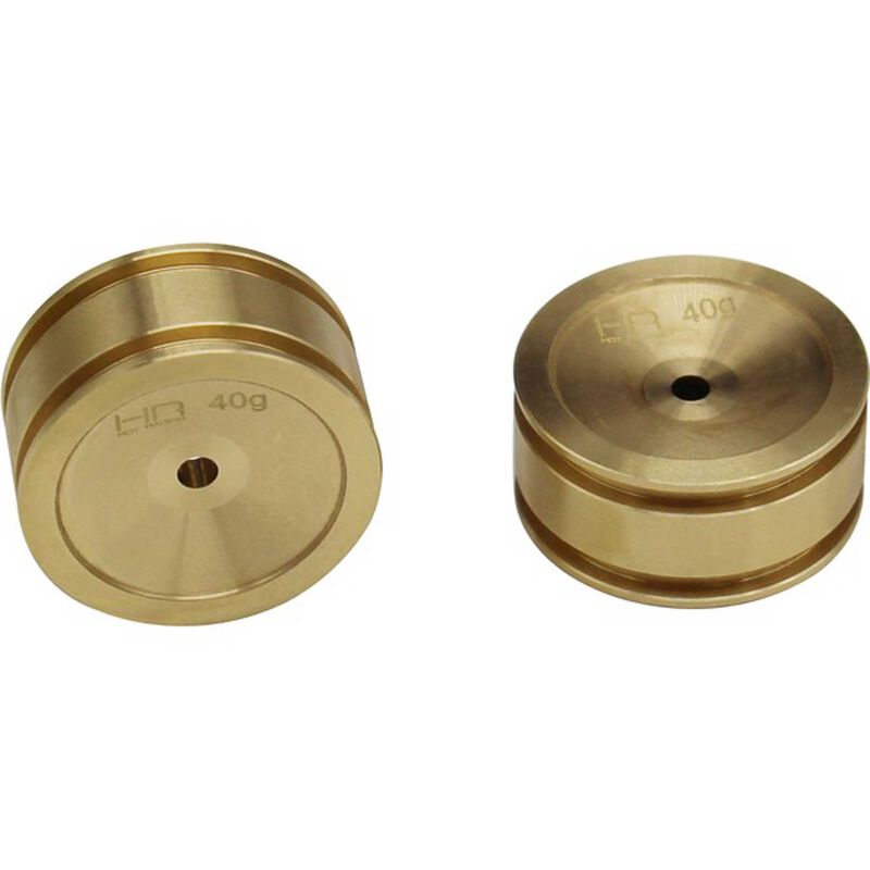 Hot Racing Brass Wheels Only, 26.5mm (2): SCX24
