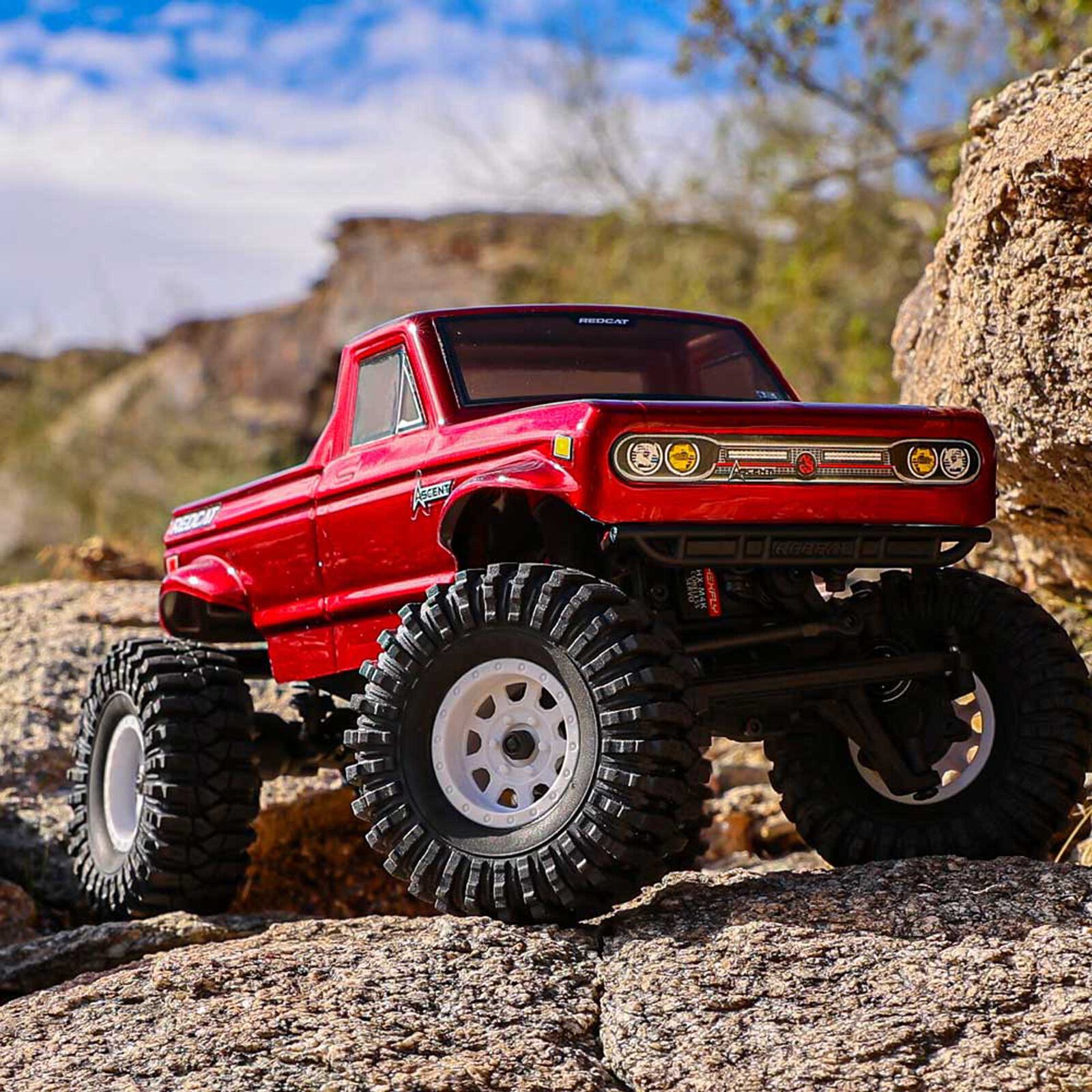 Redcat Racing 1/18 Ascent-18 4x4 Brushed Electric Rock Crawler RTR, Red ...