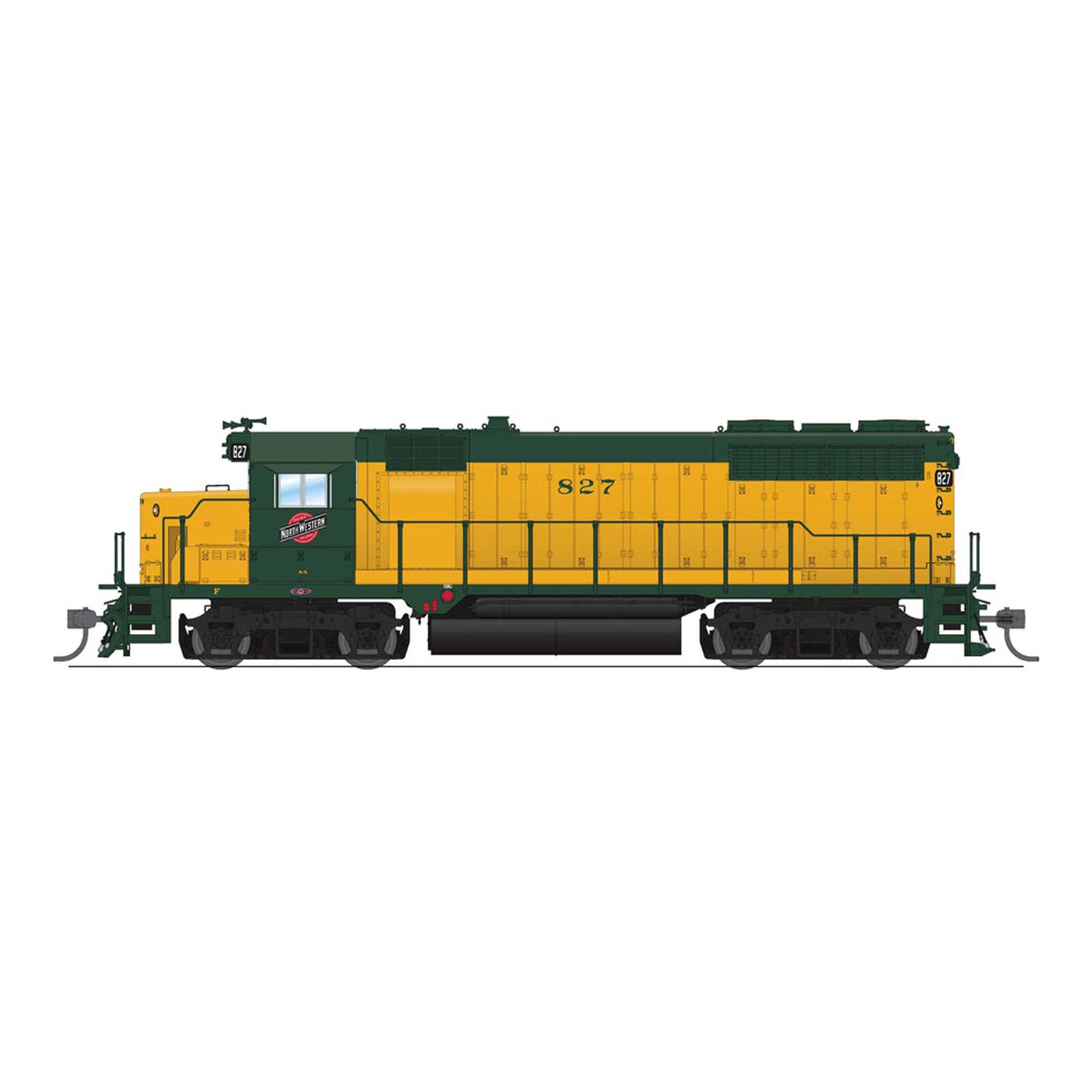 Broadway Limited Imports HO EMD GP35, CNW 833, Green & Yellow, Paragon4 ...
