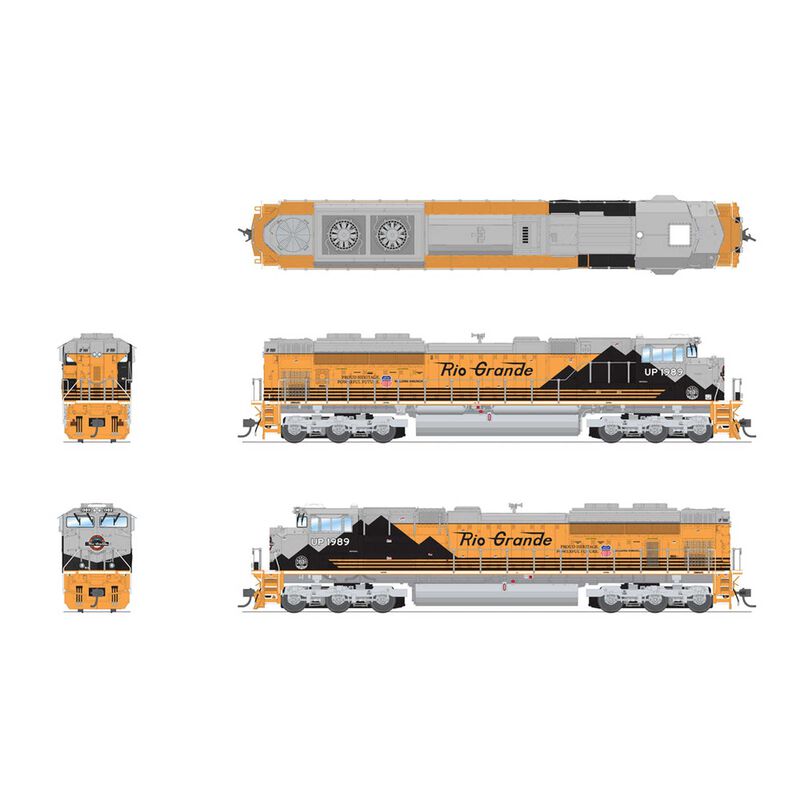 Broadway Limited Imports HO EMD SD70ACe Locomotive with DCC & Sound, UP 1989 DRGW Heritage Paint